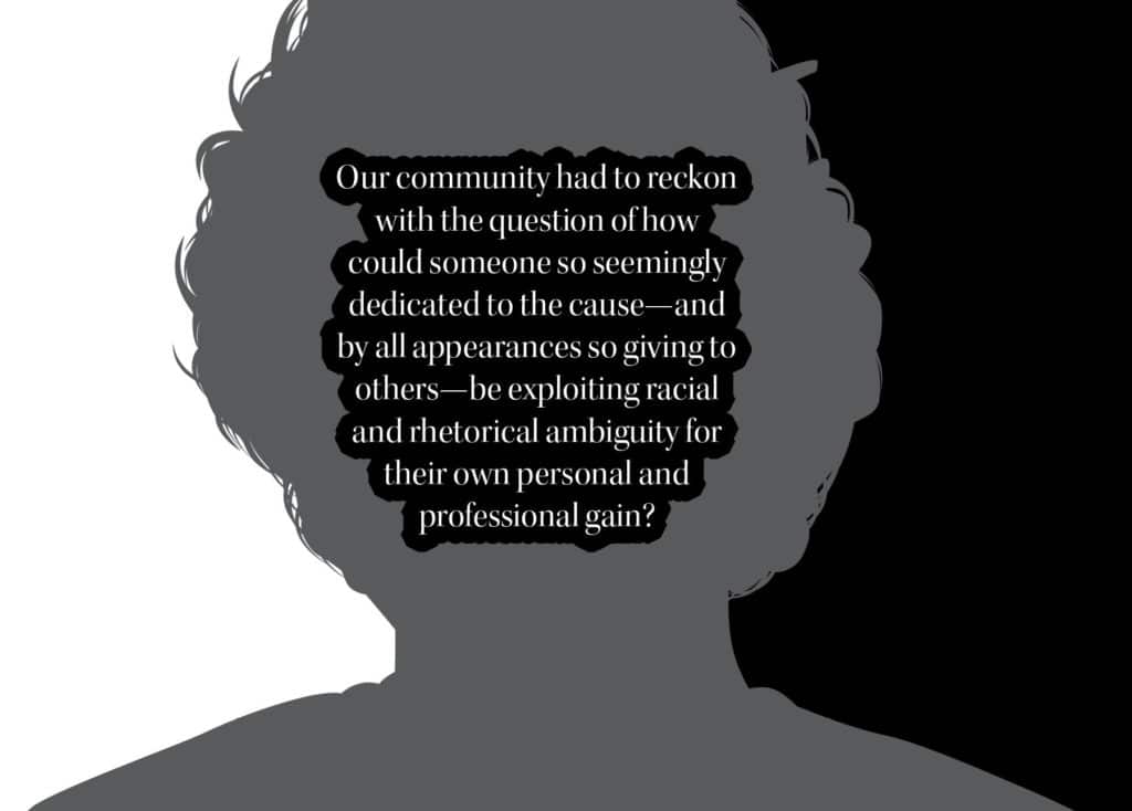 The harm of racial fraud – Tone Madison