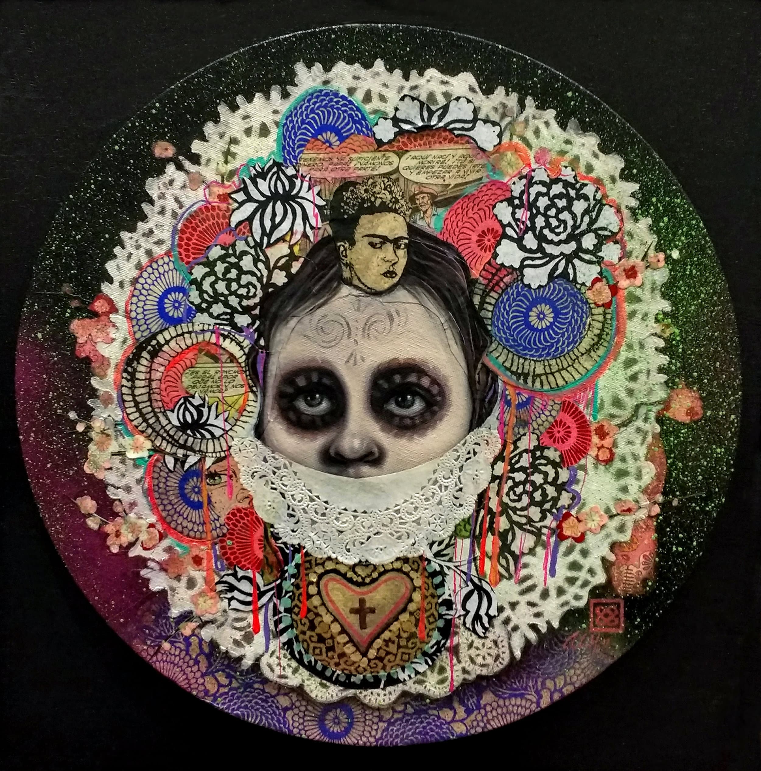 Angelica Contreras' stately, layered mixed-media works – Tone Madison