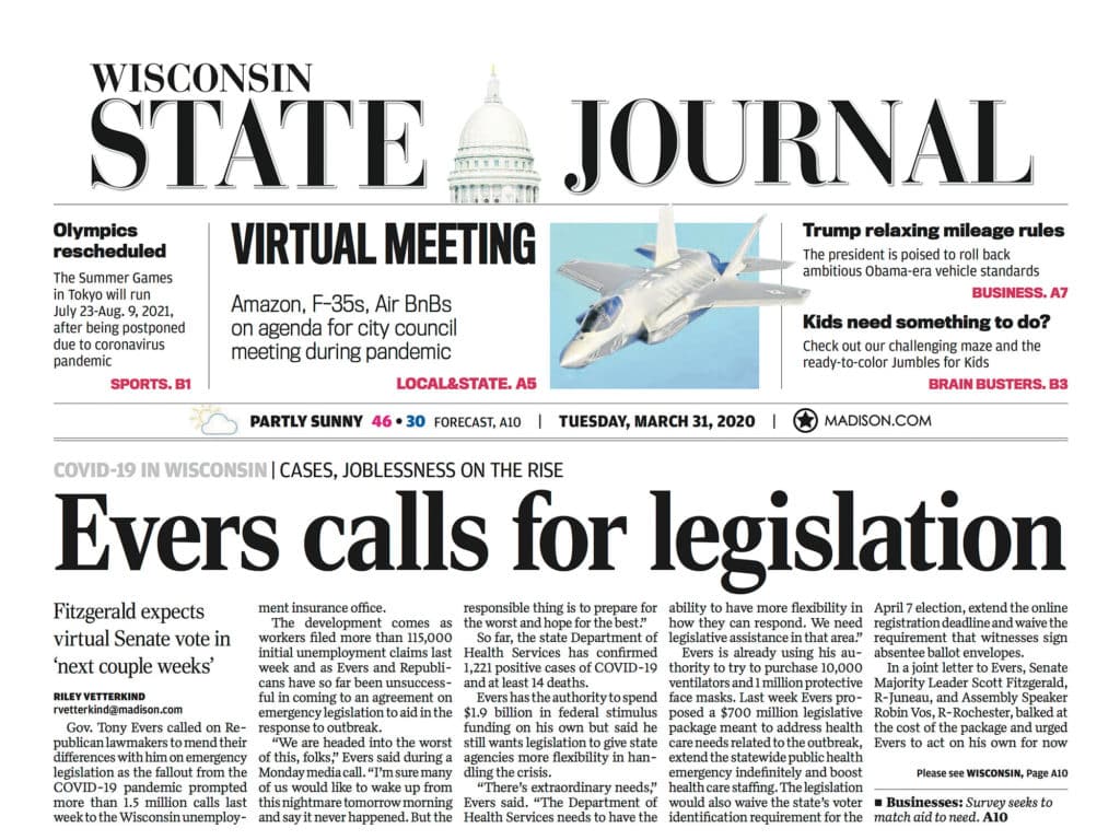 Furloughs come down at Capital Times and Wisconsin State Journal – Tone ...