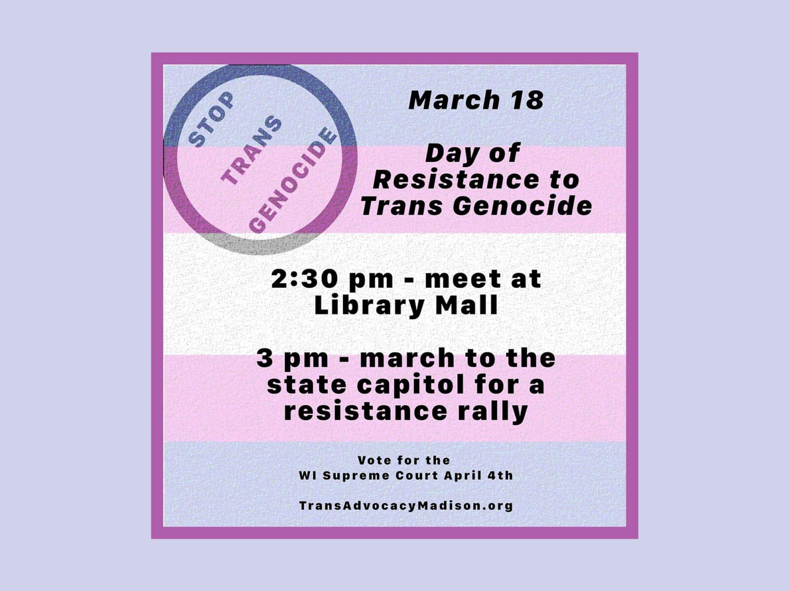 Day Of Resistance To Trans Genocide March and Resistance Rally at ...